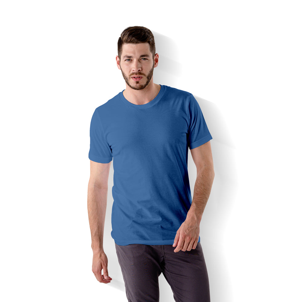 PREMIUM CREW BLANK NECK TEE - BLUE – NOO-BRAND.COM